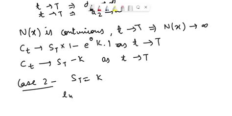Solved Recall The Black Scholes Formula For The Price Of A European Call Option C S N D