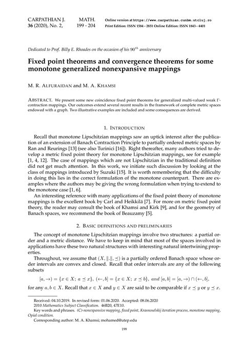 Fixed Point Theorems And Convergence Theorems For Some Monotone