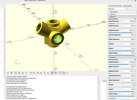 D Part Design With Openscad Pipe Fitting Module