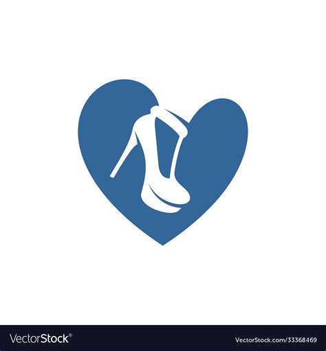 Love Shoes Logo Design Concept Template Icon Vector Image