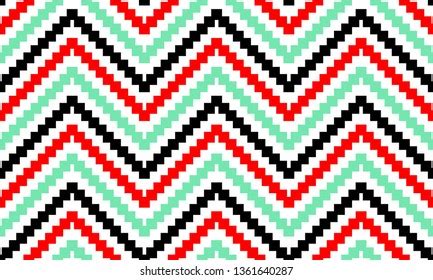Seamless Geometric Pattern Zig Zag Colorful Stock Vector Royalty Free Shutterstock