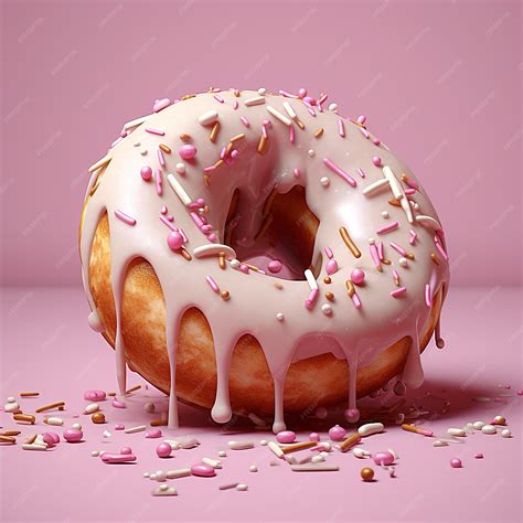 Premium Ai Image Doughnut Background Image