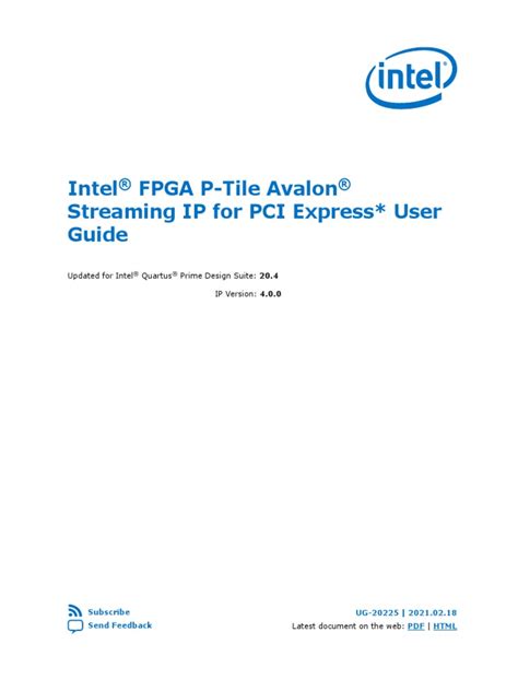 P Tile Avalon Streaming Ip For Pci Express User Guide Download Free Pdf Field Programmable