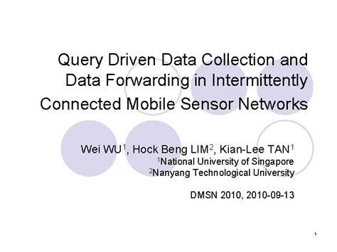 Query Driven Data Collection And Data Forwarding In
