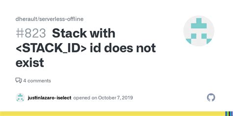 Stack With Id Does Not Exist · Issue 823 · Dheraultserverless Offline
