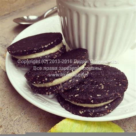 Веганское печенье “Орео” без масла без глютена подходит для сыроедов Рецепт Веганское