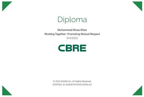 Muhammad Musa Khan On Linkedin Completion Of Certificate On Promoting Mutual Respect In A