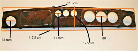 Classic Mini Wood Lhd Dashboard Brushed Alloy 2 Clock Aluminium Dash