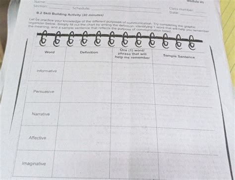 Name Section Schedule B 2 Skill Building StudyX