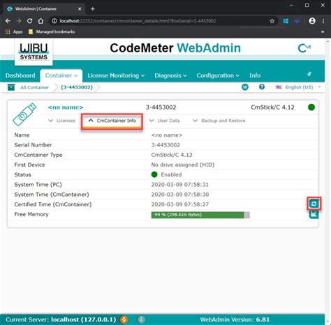 Verify Cognex Security Dongle Licenses Using Code Meter Control Center