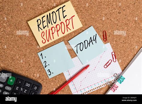 Handwriting Text Remote Support Conceptual Photo Help Endusers To Solve Computer Problems And