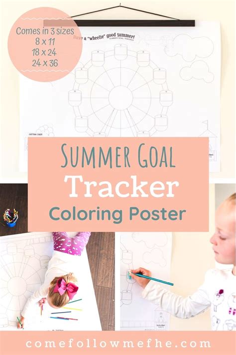 Summer Goal Tracker Etsy Goal Tracker Summer Goals Teen Goal Setting