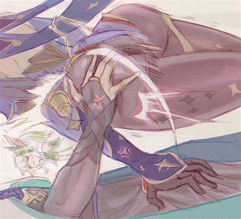 Scaramouche Nahida Mona And Wanderer Genshin Impact Drawn By Gnarlypzofbread Danbooru