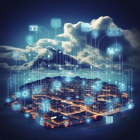 Premium Photo Cloud Computing And Internet Of Things Concepts