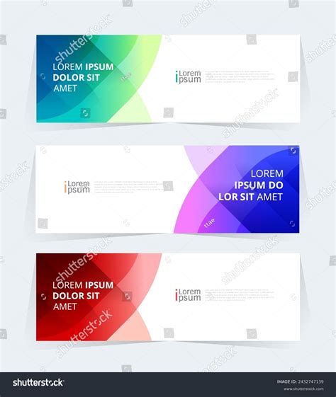 Geometric Banner Design Vector Presentation Template Stock Vector Royalty Free 2432747139