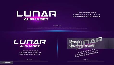 추상적인 기술 공간 글꼴 그리고 알파벳입니다 테크노 효과 글꼴 디자인입니다 타이 포 그래피 디지털 공상 과학 개념입니다 벡터