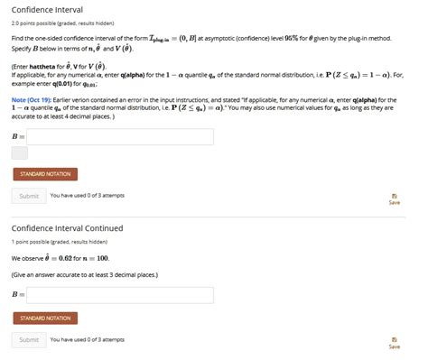 Confidence Interval 20 Points Possib Eracec Eulm Hidderi Find The One Sided Confidence Interval