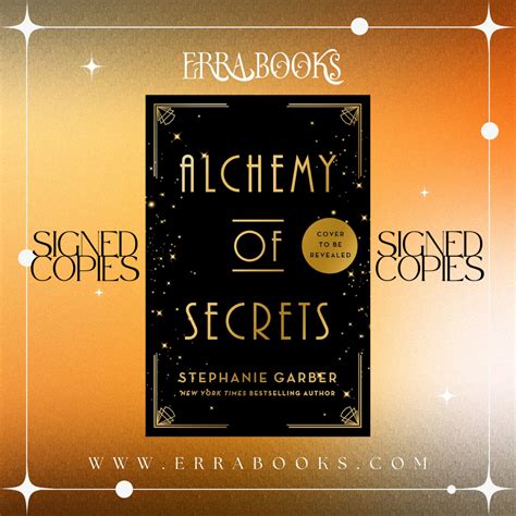 Alchemy Of Secrets By Stephanie Garber Signed Erra Books