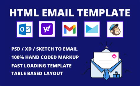 Create Responsive Html Email Template Or Figma Xd Psd To Html Email Template By Shakhawatwd