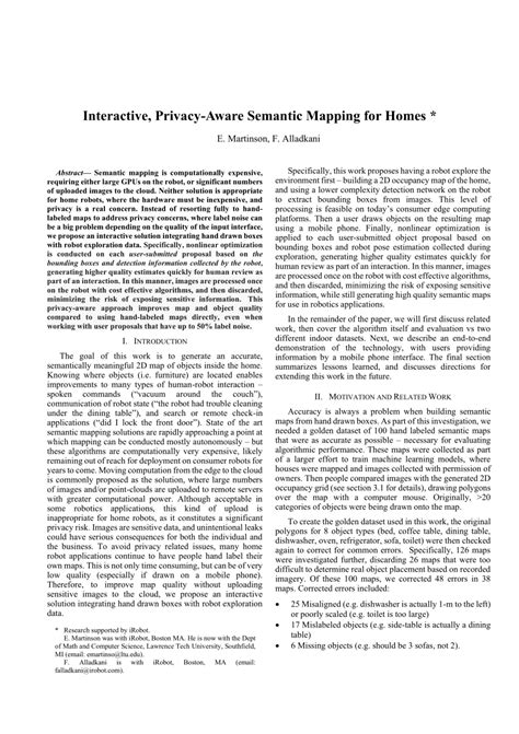 Pdf Interactive Privacy Aware Semantic Mapping For Homes
