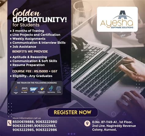 Sabiha Parveen On Linkedin Train And Hire Golden Opportunity By Ayesha Digital Academy And Software