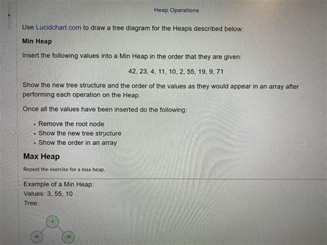solved heap operations use to draw a tree