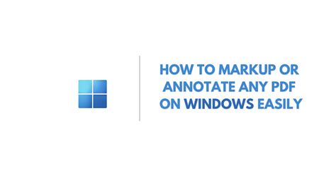 Markup Or Annotate A Pdf On Windows