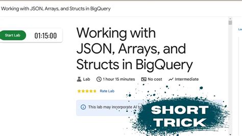Working With Json Arrays And Structs In Bigquery Careerconnectlabs Gsp416 Youtube