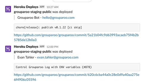 Github Evantahlerheroku Buildpack Notify Slack Deploy Get Notified In Slack When Heroku