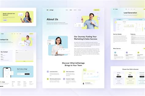 AdVantage SaaS Website UI Figma Template Design Templates Peterdraw Studio