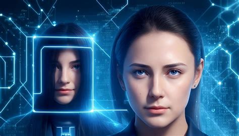 Premium Ai Image Facial Recognition Online Access Business Data Biometric Security Identification