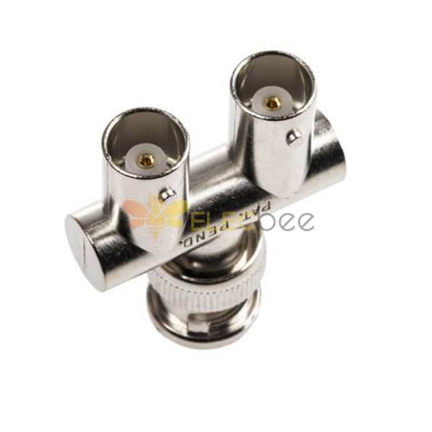 Bnc Plug To Bnc 2 X Socket Tee 50Ω Rf Adapter 0 → 1ghz