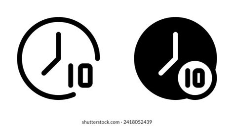 Editable Countdown Timer 10 Seconds Vector Stock Vector Royalty Free