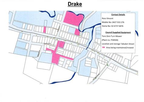 Map Of Village Mowing Tenterfield Shire Council
