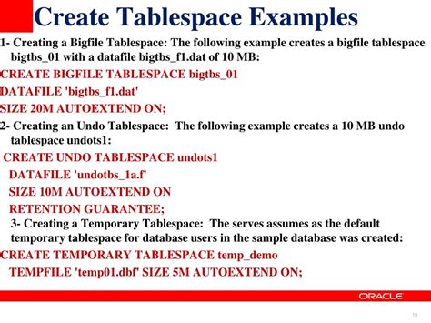 PPT Lecture 4 ORACLE TABLESPACES PowerPoint Presentation Free