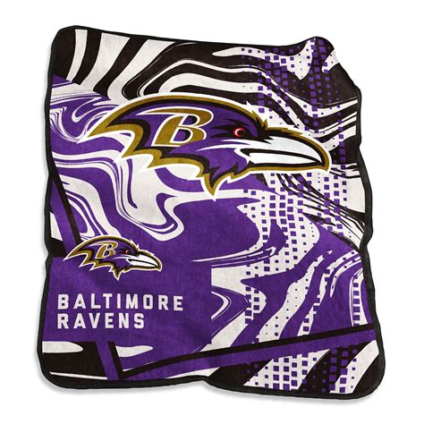 Baltimore Ravens 50 X 60 Swirl Raschel Throw Blanket