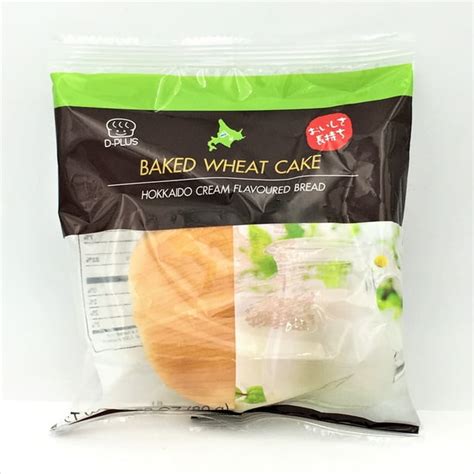 d plus baked wheat cake hokkaido cream flavoured bread 2 82oz 80g