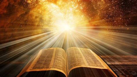 Open Bible With Divine Light Premium Ai Generated Image