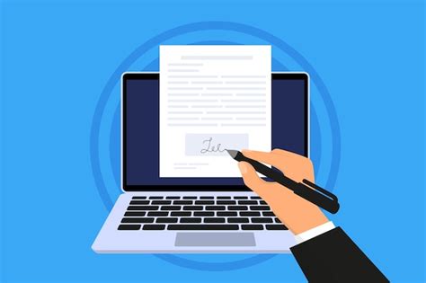Premium Vector Isometric Electronic Signature Concept Electronic