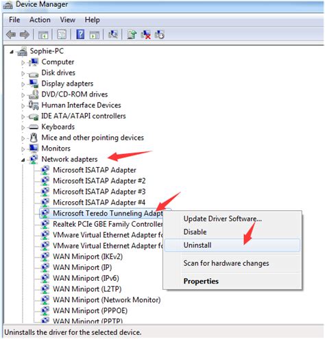 teredo tunneling pseudo interface reinstall kurtzen
