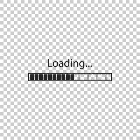 Loading Icon Isolated On Transparent Background Progress Bar Icon Stock Vector Illustration