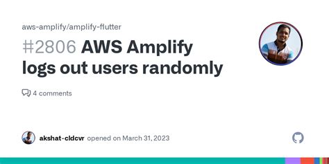 Aws Amplify Logs Out Users Randomly · Issue 2806 · Aws Amplifyamplify