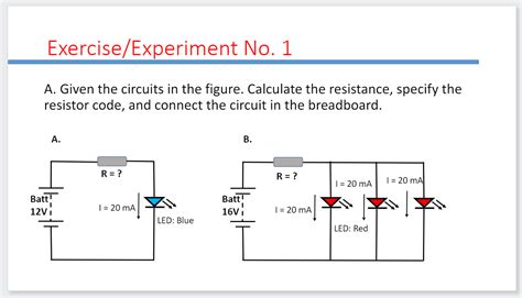 Solved Exercise Experiment No A Given The Circuits In Chegg