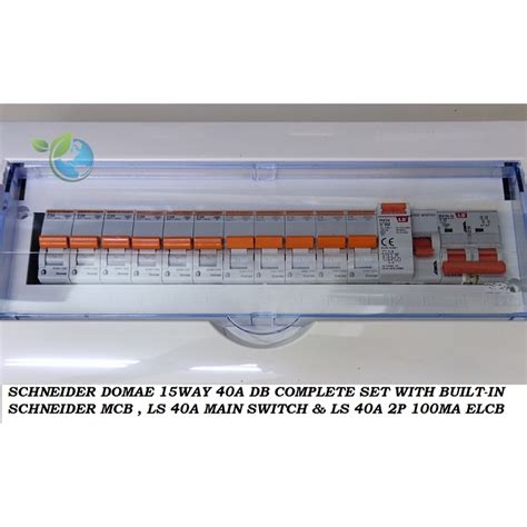 Db Box Eps Schneider 15way Pvc Db Box Set With 1p N Switch Fuse 2p