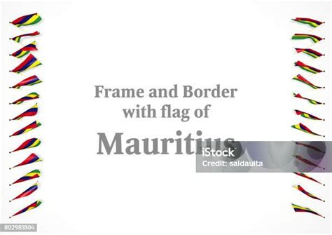 프레임과 모리셔스의 국기와 국경입니다 3 차원 일러스트 레이 션 0명에 대한 스톡 사진 및 기타 이미지 0명 공란 교육 Istock