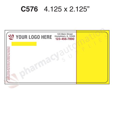 Custom 2125 X 4125 Direct Thermal Scriptpro Label C576
