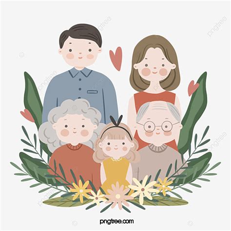 최소한의 가족 일러스트 요소를 그려 가족 클립 아트 가족 어린이 Png 일러스트 및 Psd 이미지 무료 다운로드 Pngtree