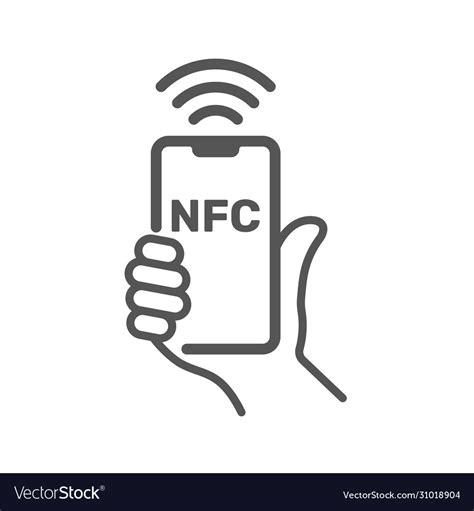 Near Field Communication Nfc Mobile Phone Vector Image