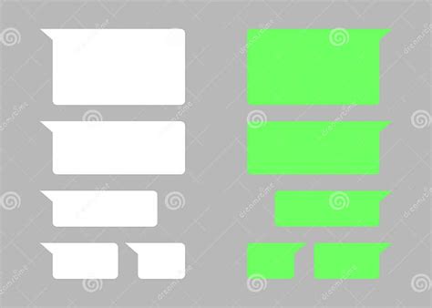 Chat Text Box Empty Messages Template Vector Dialig Interface Stock Vector Illustration Of