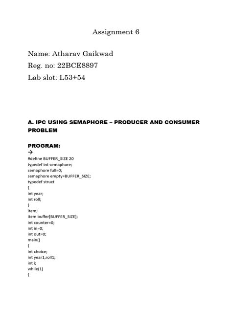 Assignment 6 Pdf Concurrency Computer Science Computing